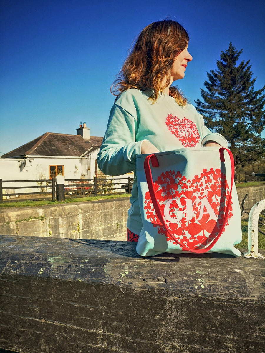 Mint and Red Grá Tote bag, the perfect Mother’s Day gift. – CloverRua